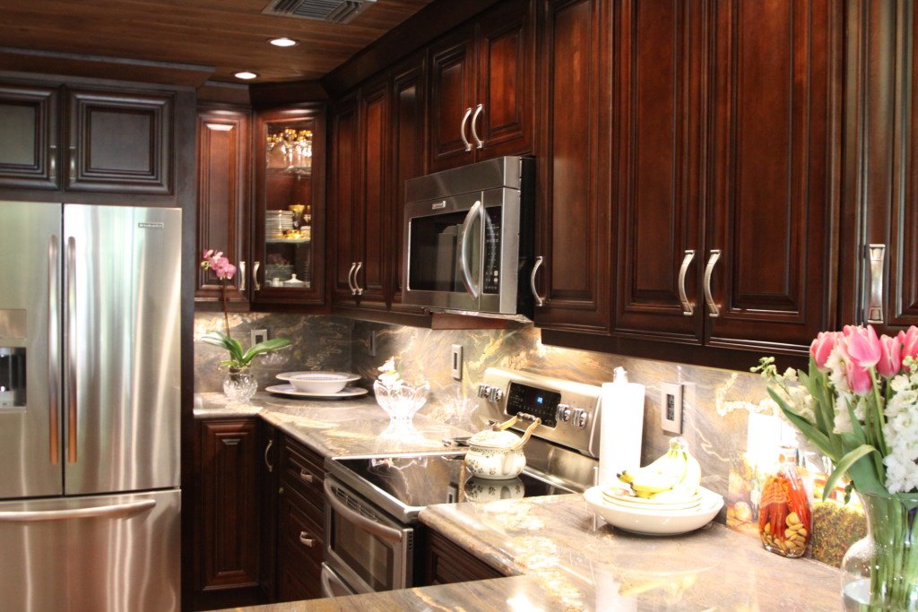 Mocha Cabinets in Kendall | Kitchen Wood Cabinets